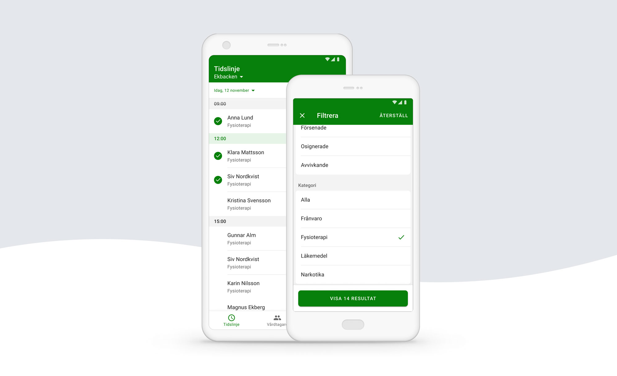 Filtrering i MCSS Signeringsapp - Appva