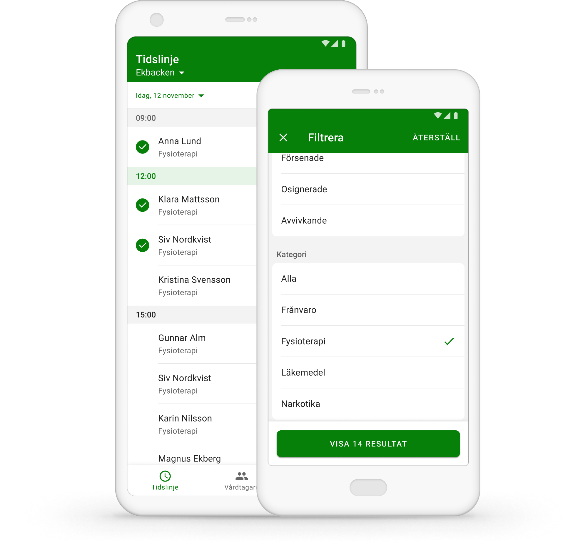 Appva MCSS Modul Filtrering I MCSS Signeringsapp